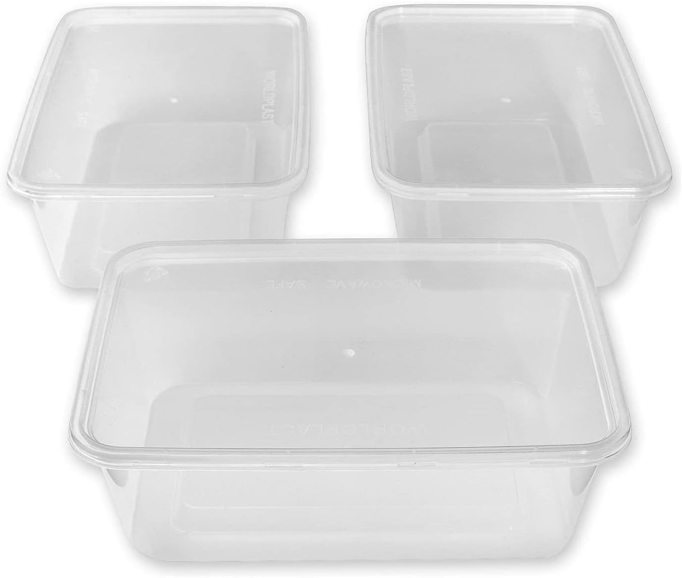 Plastic 750cc Microwave Food Takeaway Containers Pack of 5