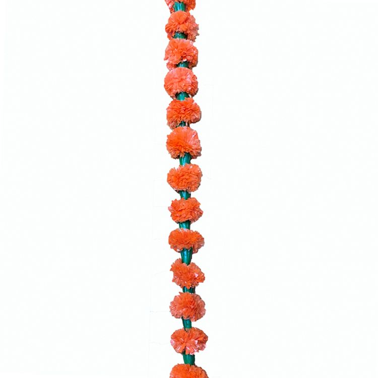 Single Short String of Artificial Flower Ladi â€“ Dark Orange - 90cm