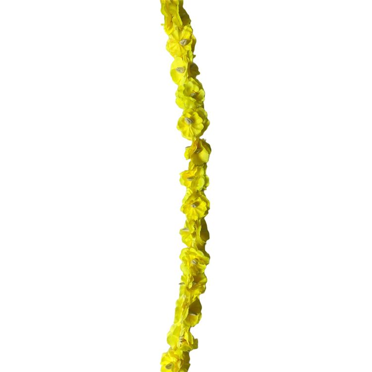Single String of Artificial Flower Ladiâ€“ Yellow - 115cm